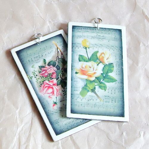 Romantický obrázek růže a noty Miltika